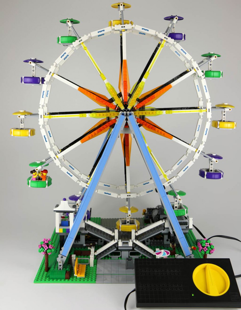LEGO Riesenrad (10247): Motorisierung mit 9V Eisenbahn Transformator ...