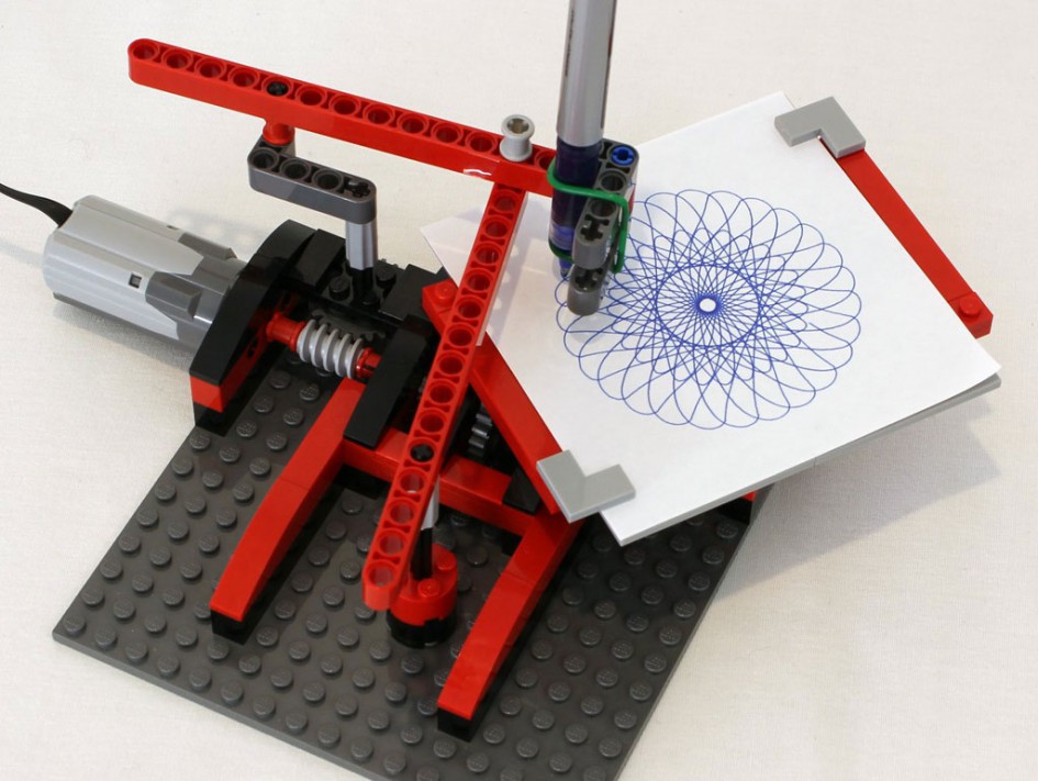 MOC: LEGO Drawing Machine (Spirograph) von JK Brickworks - zusammengebaut