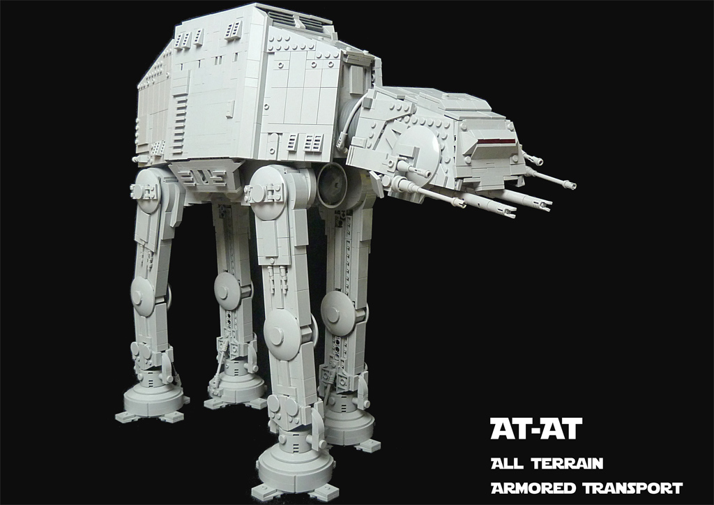 Riesiger LEGO Star Wars AT-AT kommt des Weges - zusammengebaut