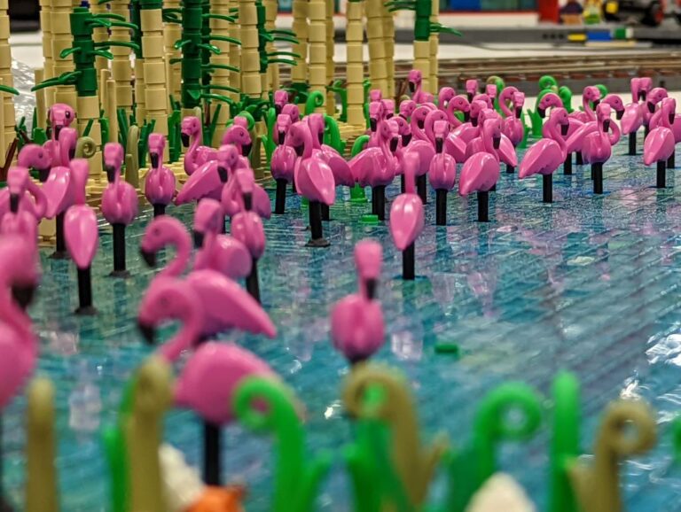 Tierisch! LEGO Flamingo Gehege - zusammengebaut