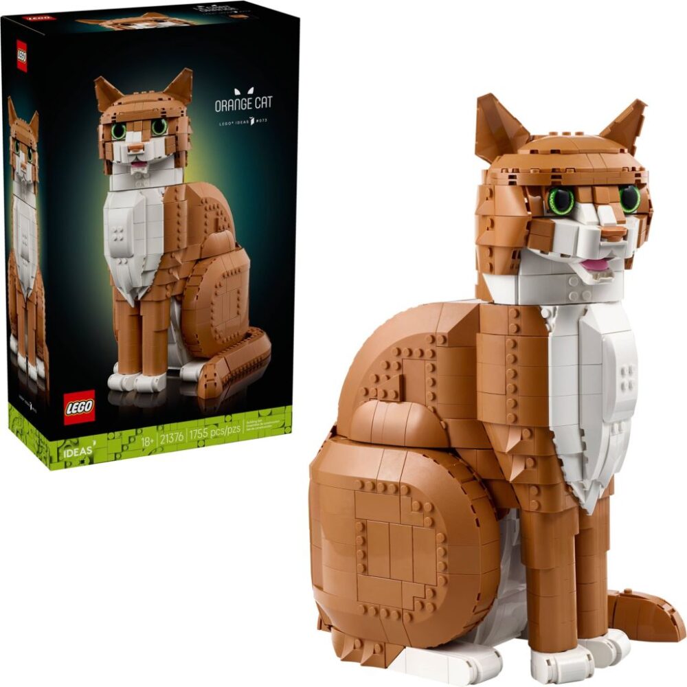 LEGO Katze fällt in den Farbtopf: 21376 Orangefarbene Katze vorgestellt ...